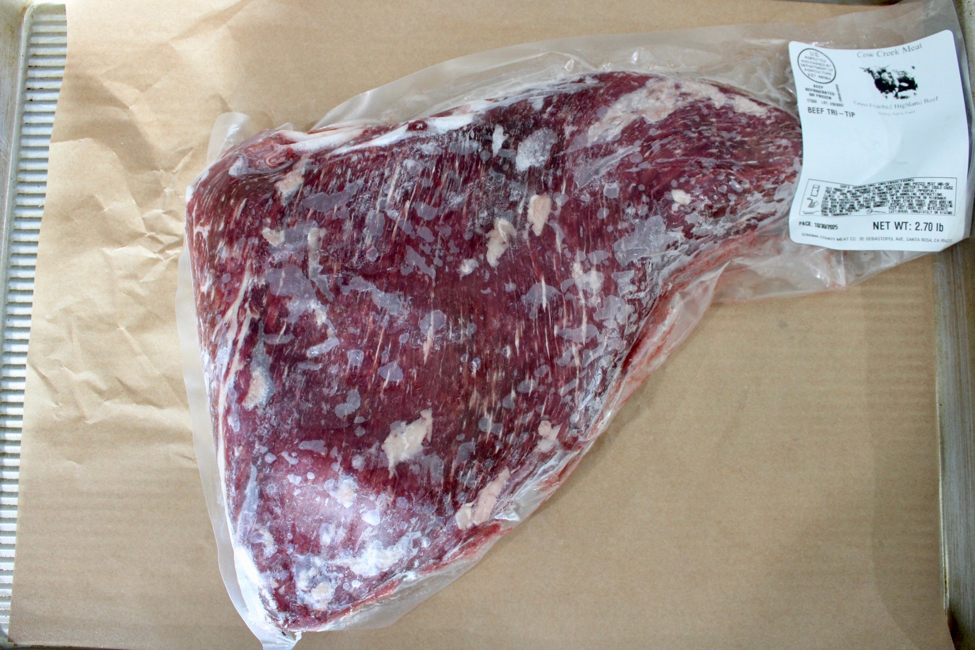 Grass-Finished Highland Tri-Tip | 100% Grass-Fed Beef | Cow Creek Meat